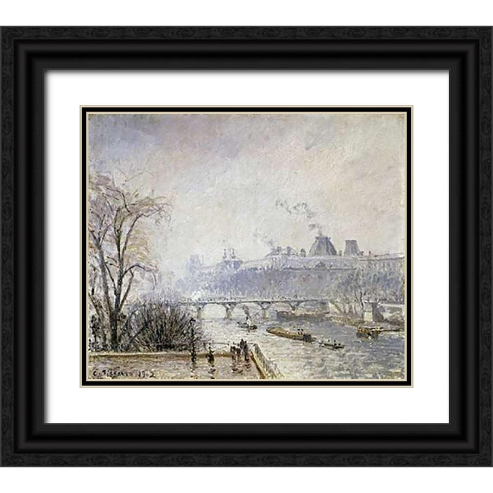 Pissarro, Camille 17x15 Black Ornate Wood Framed with Double Matting ...