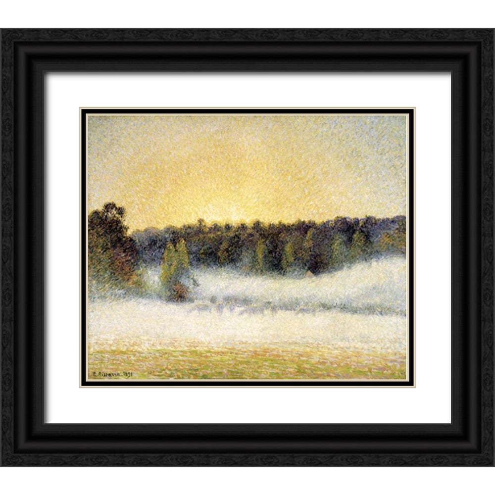 Pissarro, Camille 17x15 Black Ornate Wood Framed with Double Matting ...