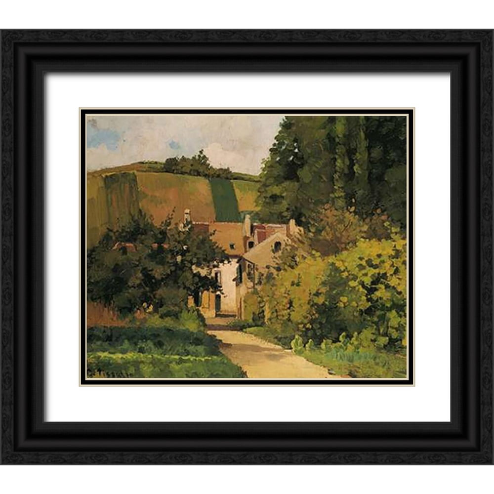 Pissarro, Camille 17x15 Black Ornate Wood Framed with Double Matting ...