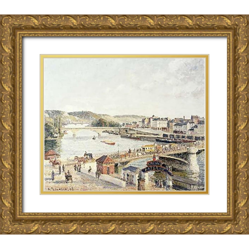 Pissarro, Camille 17x15 Gold Ornate Wood Framed with Double Matting ...