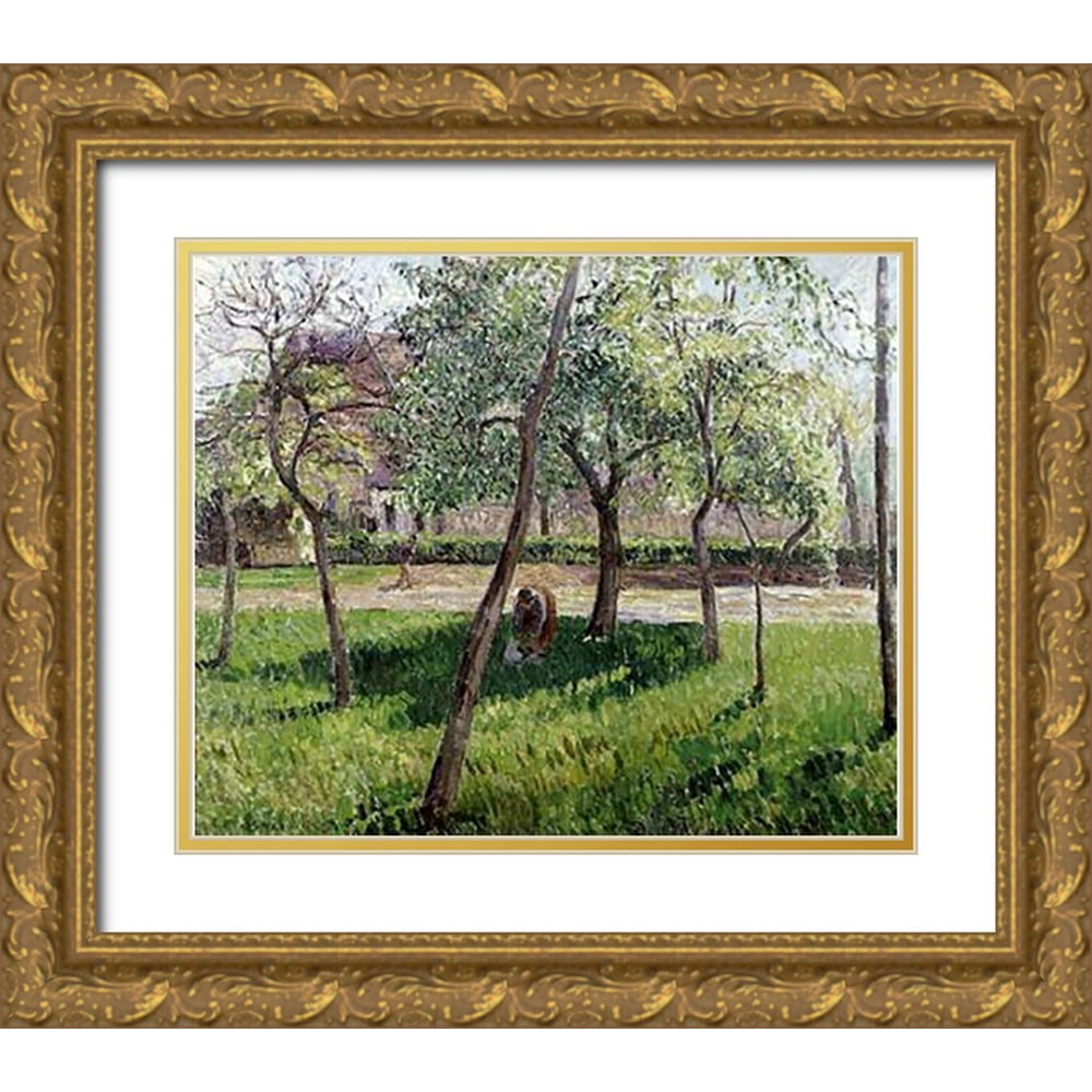 Pissarro, Camille 17x15 Gold Ornate Wood Framed with Double Matting ...
