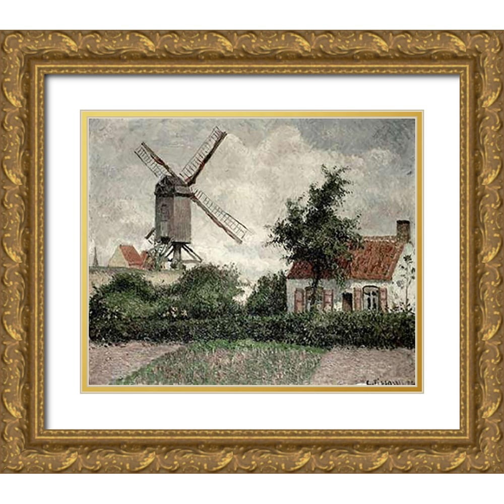 Pissarro, Camille 17x15 Gold Ornate Wood Framed with Double Matting ...