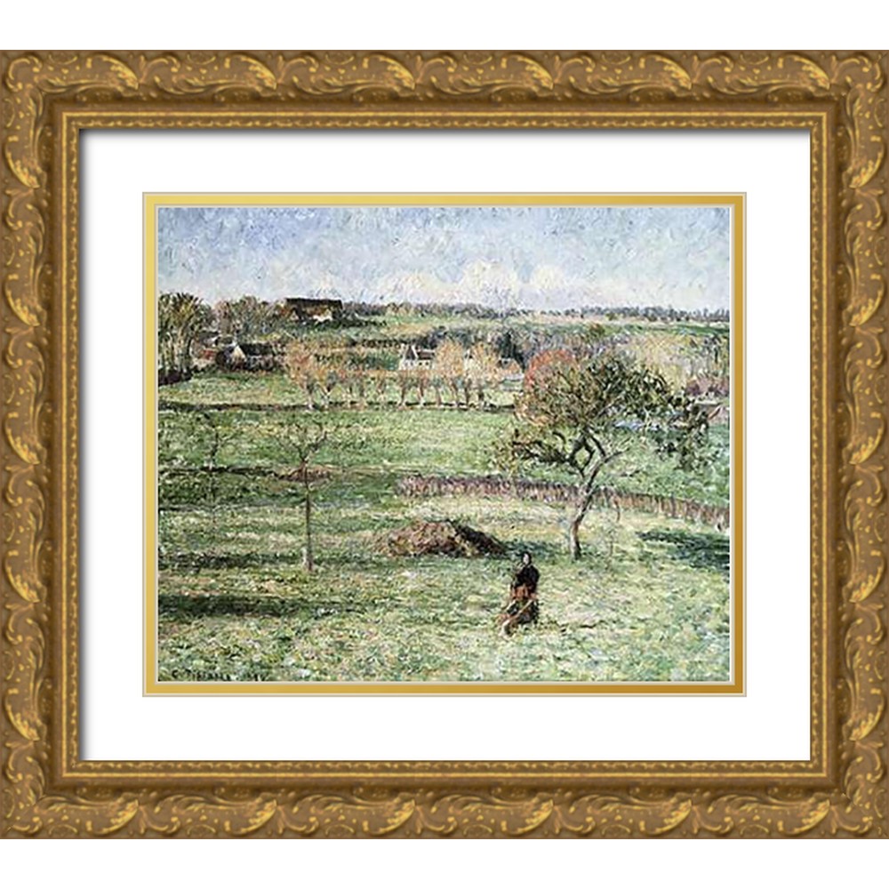 Pissarro, Camille 17x15 Gold Ornate Wood Framed with Double Matting ...