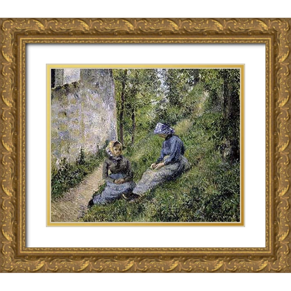 Pissarro, Camille 24x20 Gold Ornate Wood Framed with Double Matting ...