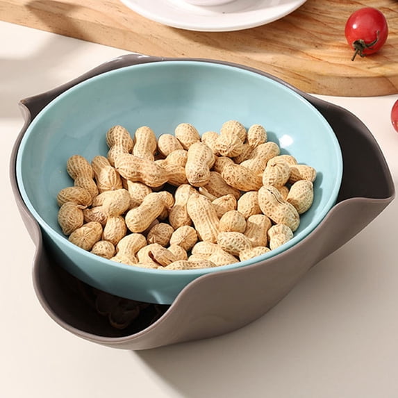 Pistachio Bowl with Shell Storage, Snack Serving Dish, Double Dish Nut ...