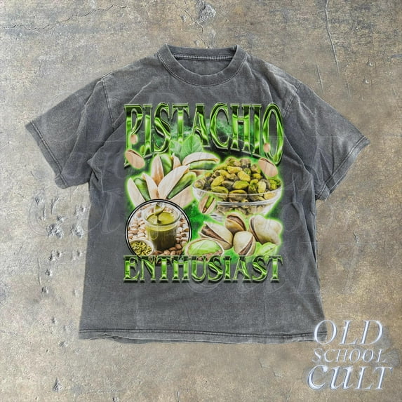 Pistachio Enthusiast 90s Graphic T-Shirt, Retro Nuts Lover Shirt, Weird ...