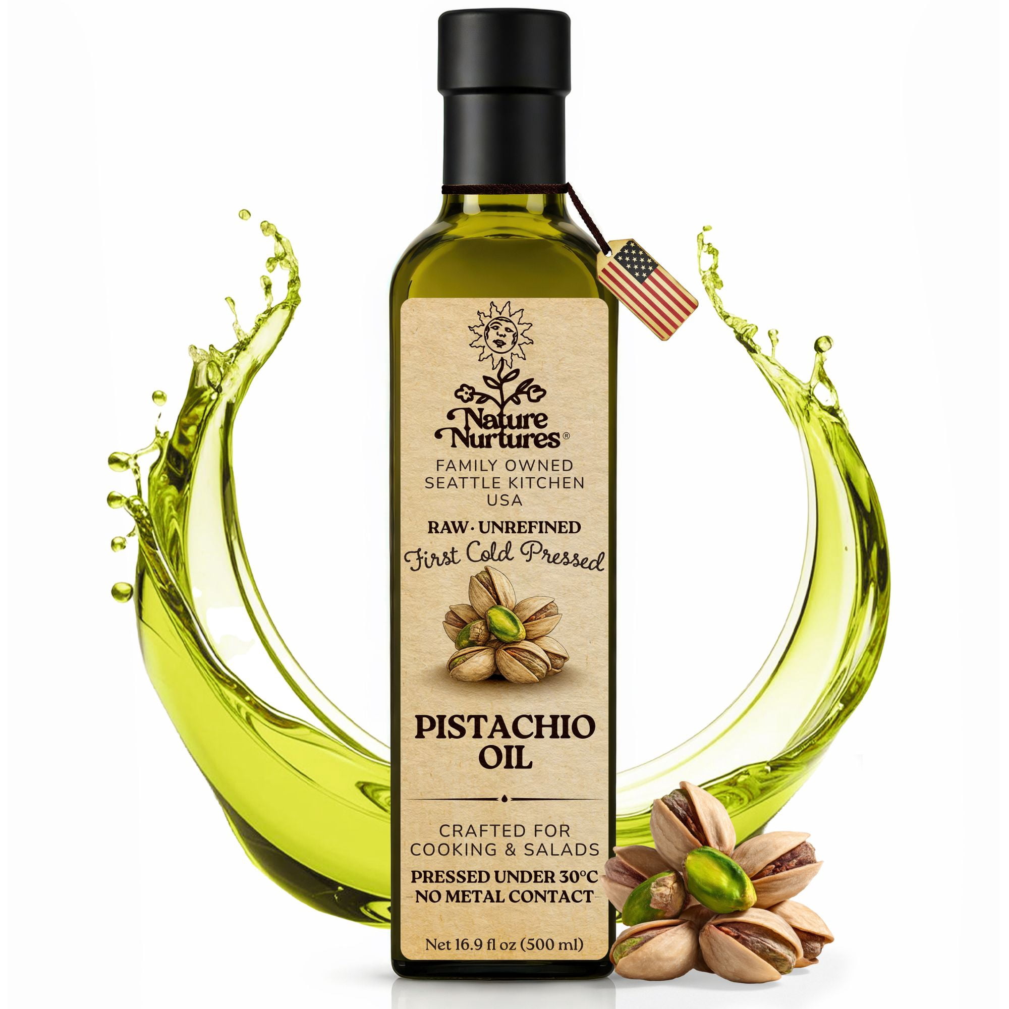 Pistachio Oil for Cooking | Raw First Cold Pressed | Single Press Below ...