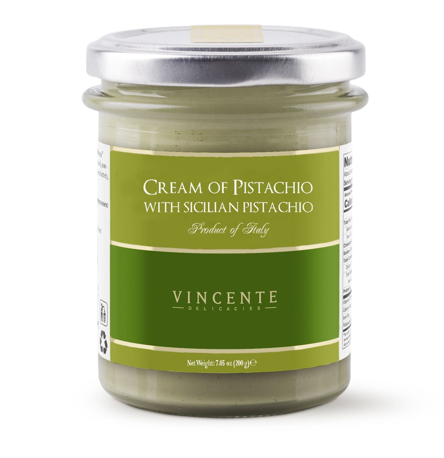 Vincente Sicilian Cream of Pistachio Nut Spread, 7.05 Ounce - Walmart.com