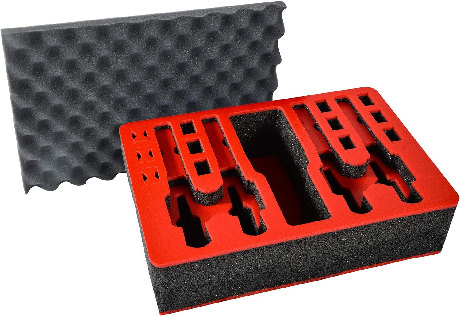 Pistol & Magazine Storage Foam Insert for Pelican P-1500 Case -2 Piece Set Pre-Cut Military ...