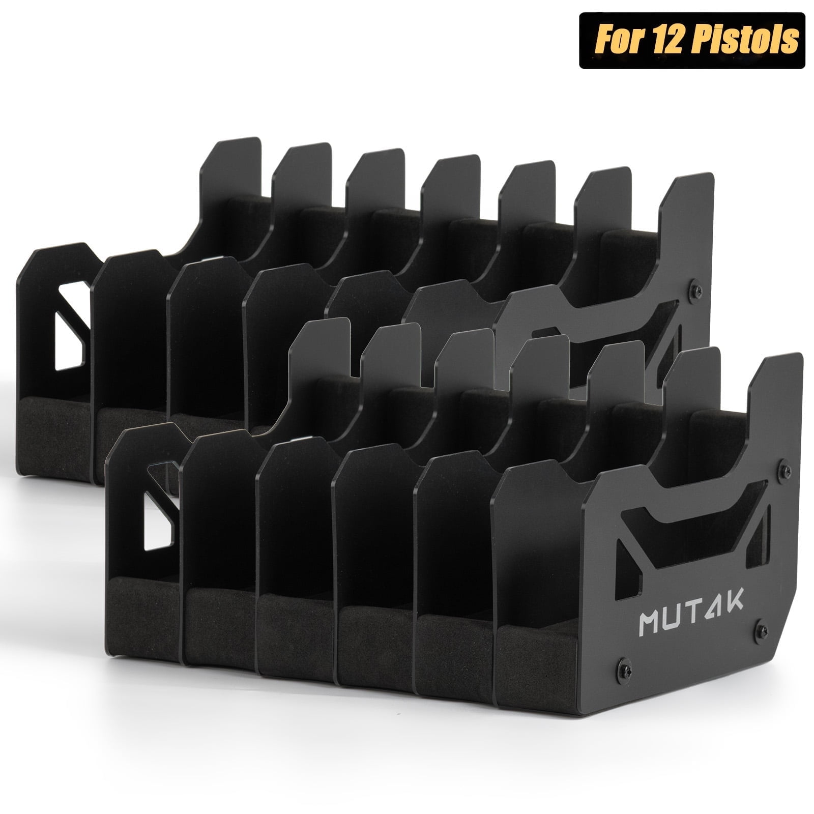 Pistol Rack, Mutak Gun Rack For Pistol,2 Packs Fit 6 Guns Pistol Holder ...