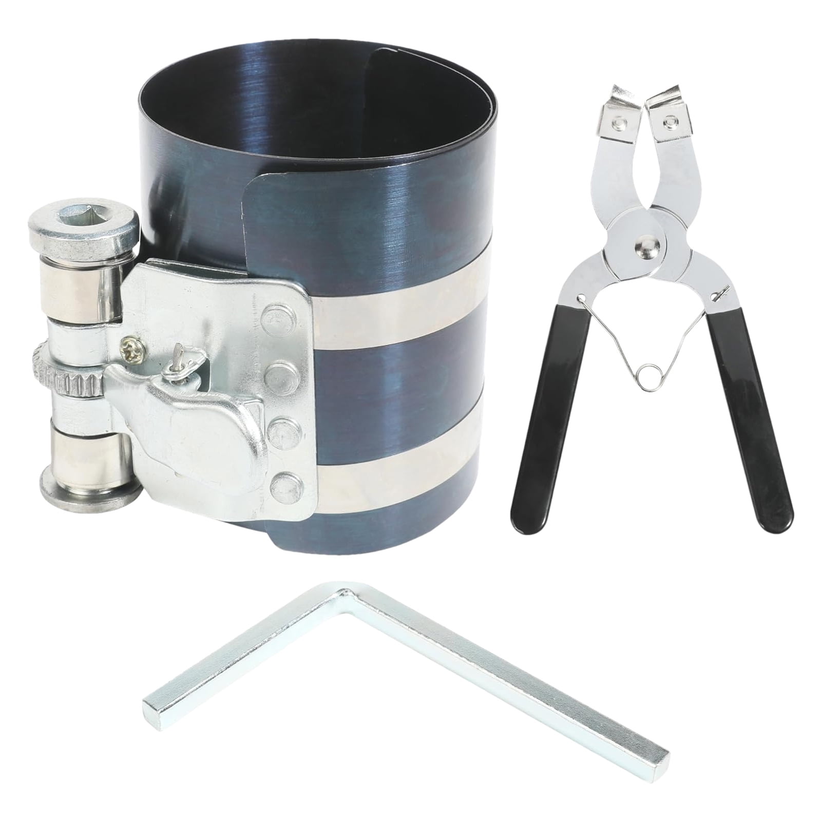Piston Ring Compressor Tool，Piston Ring Pliers Adjustable Safety Screws ...
