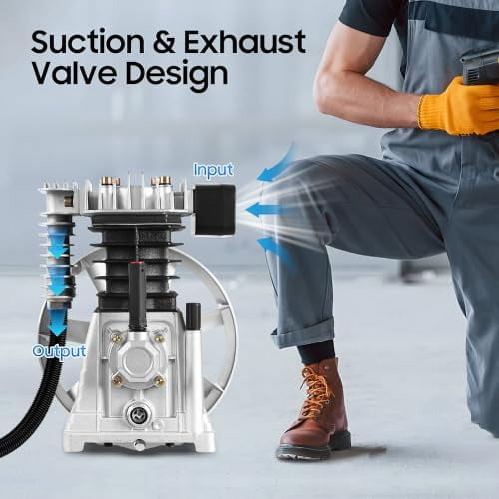 Piston Style Cylinder Air Compressor Pump, Oil Lubricated Air ...