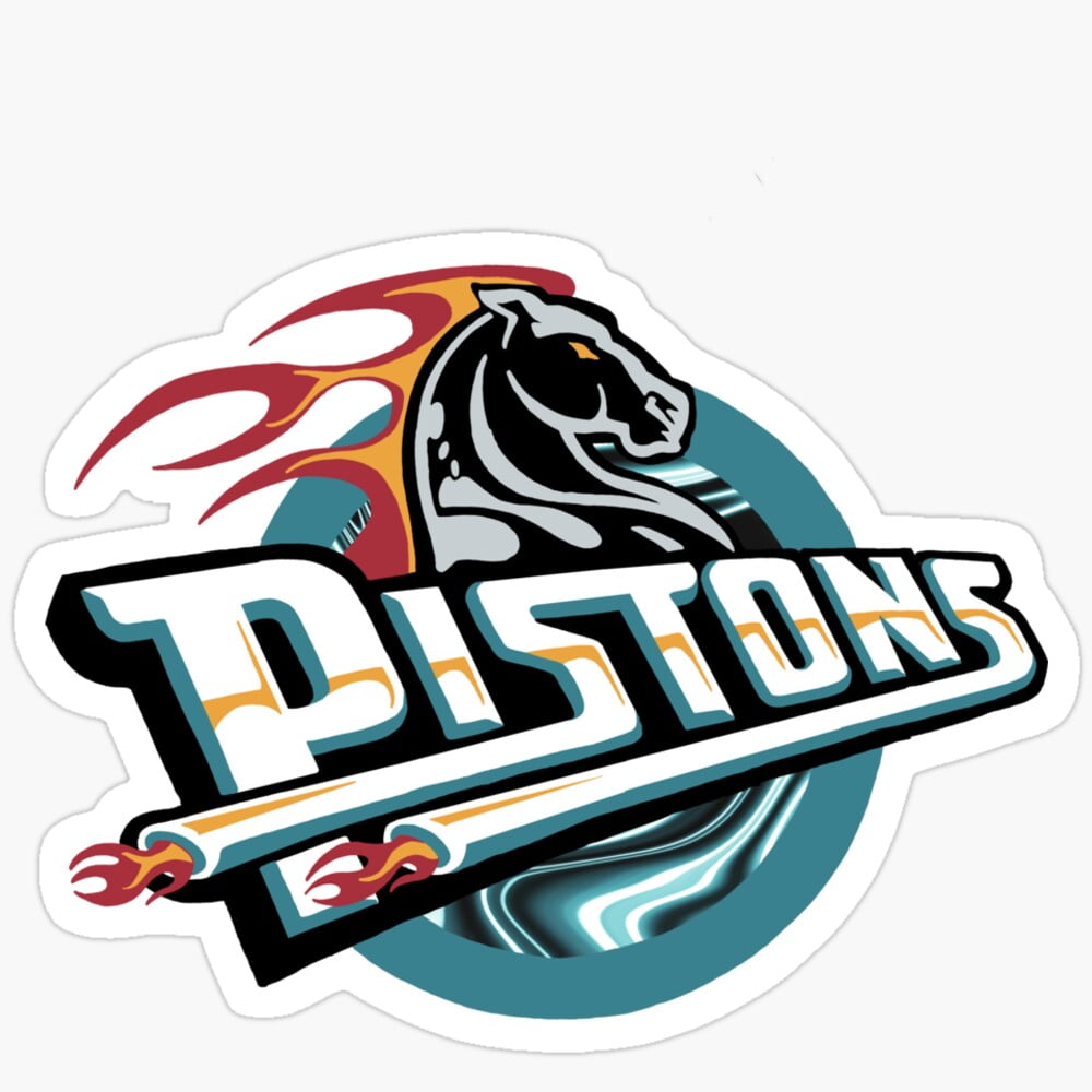 Pistons Hustle Sticker Phone Decal Water Bottle Stickers Car Decals ...