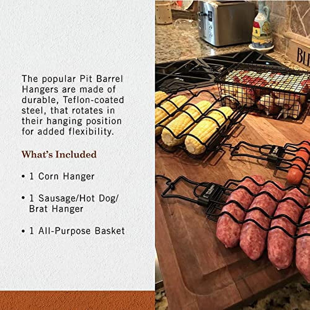 Pit Barrel Cooker Co. AC1014VAL 3 Value Pack Smoker Hangers, Black ...