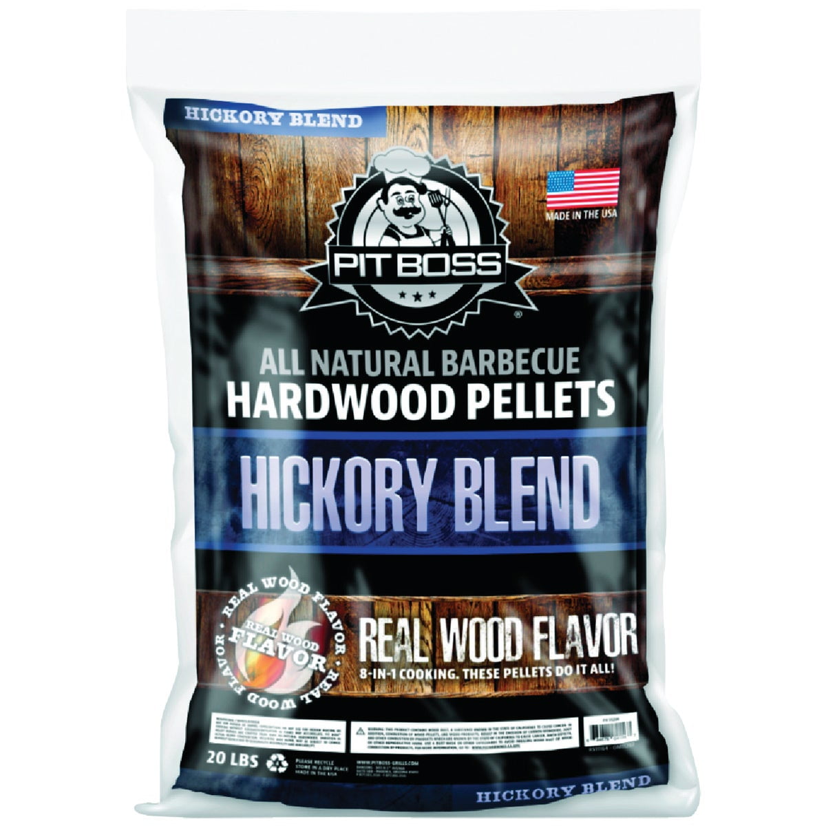 Pit Boss Hickory Blend Hardwood BBQ Pellets, 20 lbs - Wood Smoke Flavor ...
