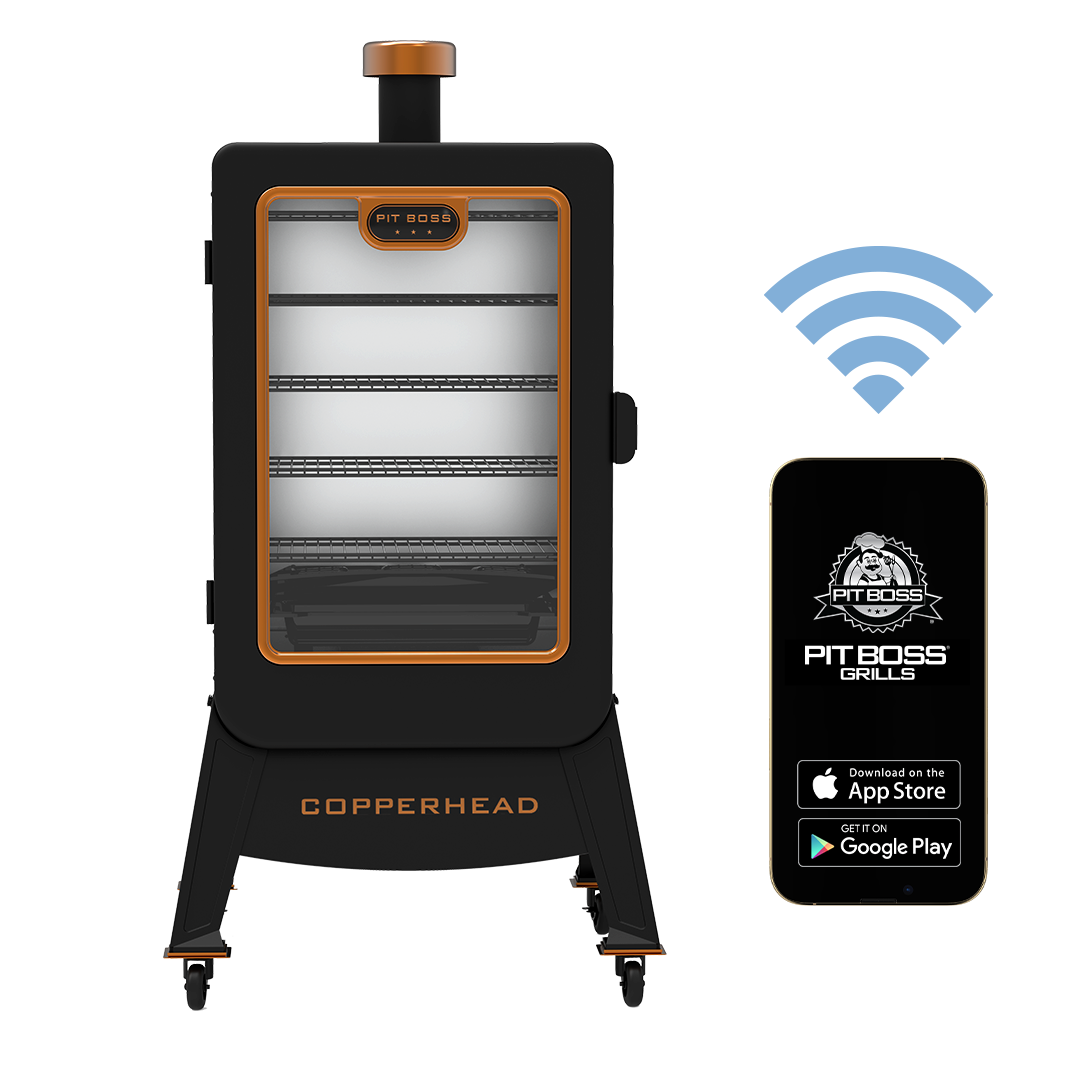Pit Boss 4 Series Vertical Pellet Smoker - Onyx Edition w/Wi-Fi ...
