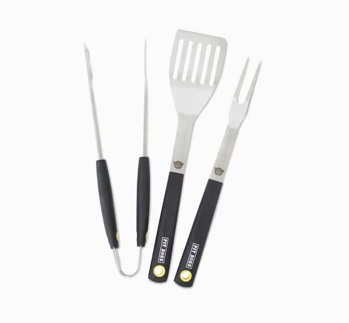 Pit Boss 67278 Stainless Steel Basic 3 Piece BBQ Tool Set - Walmart.com
