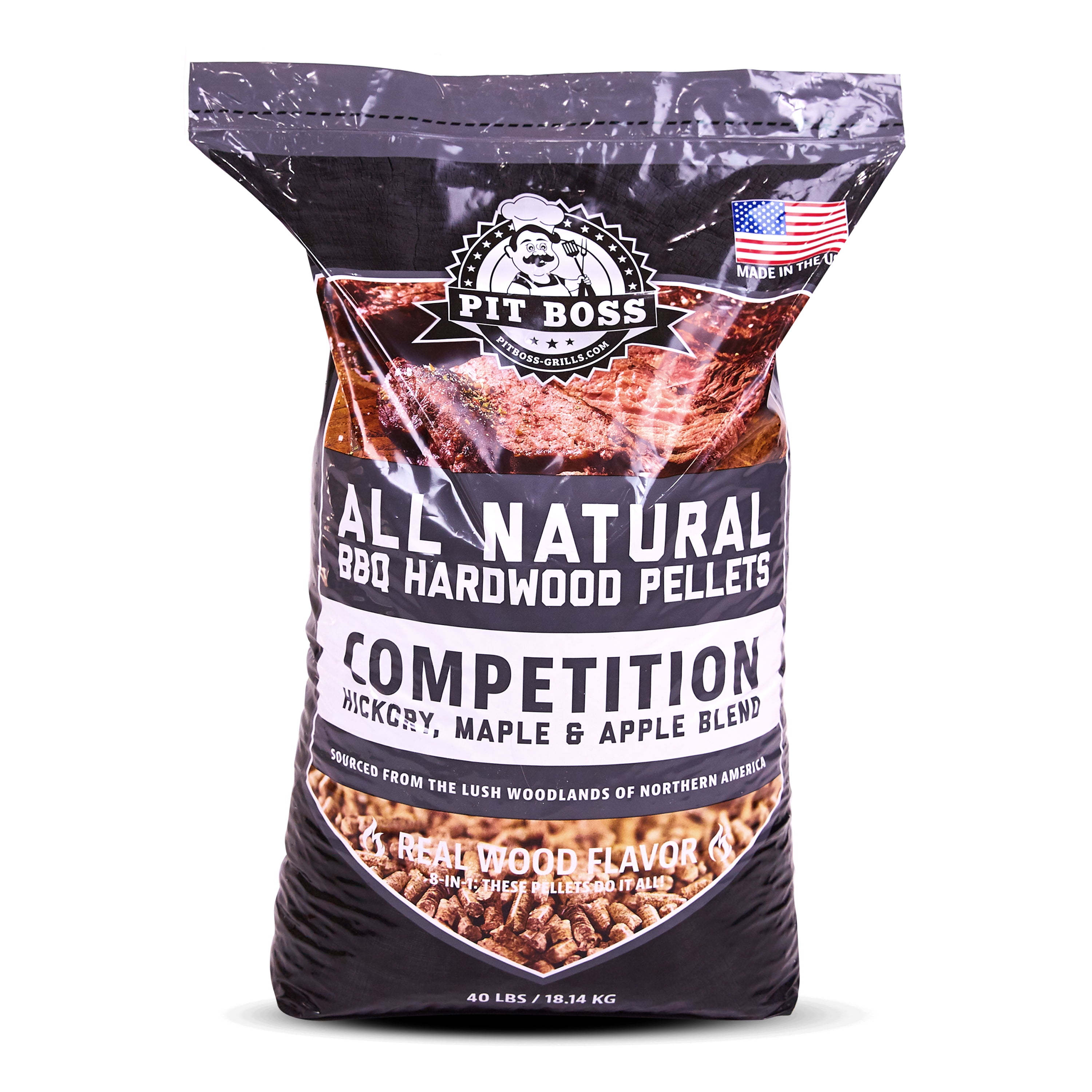 Pit Boss 40lb Hardwood Competition Blend BBQ Grilling & Smoking Pellets ...