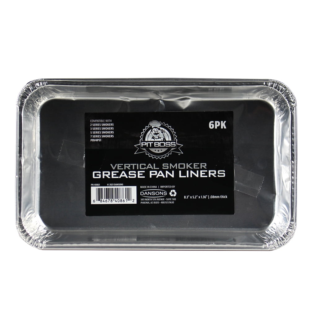 Pit Boss Foil Grease Pan Liners for 2 3 5 7 Series Vertical Smokers 6 ...