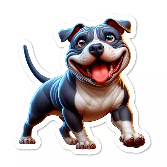 Pit Bull Dog, Fun Pet Sticker, Water Resistant, Indoor Use Laptop,Phone ...