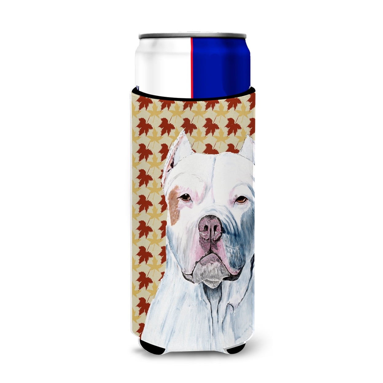 Pit Bull Fall Leaves Portrait Ultra Hugger for slim cans - Walmart ...