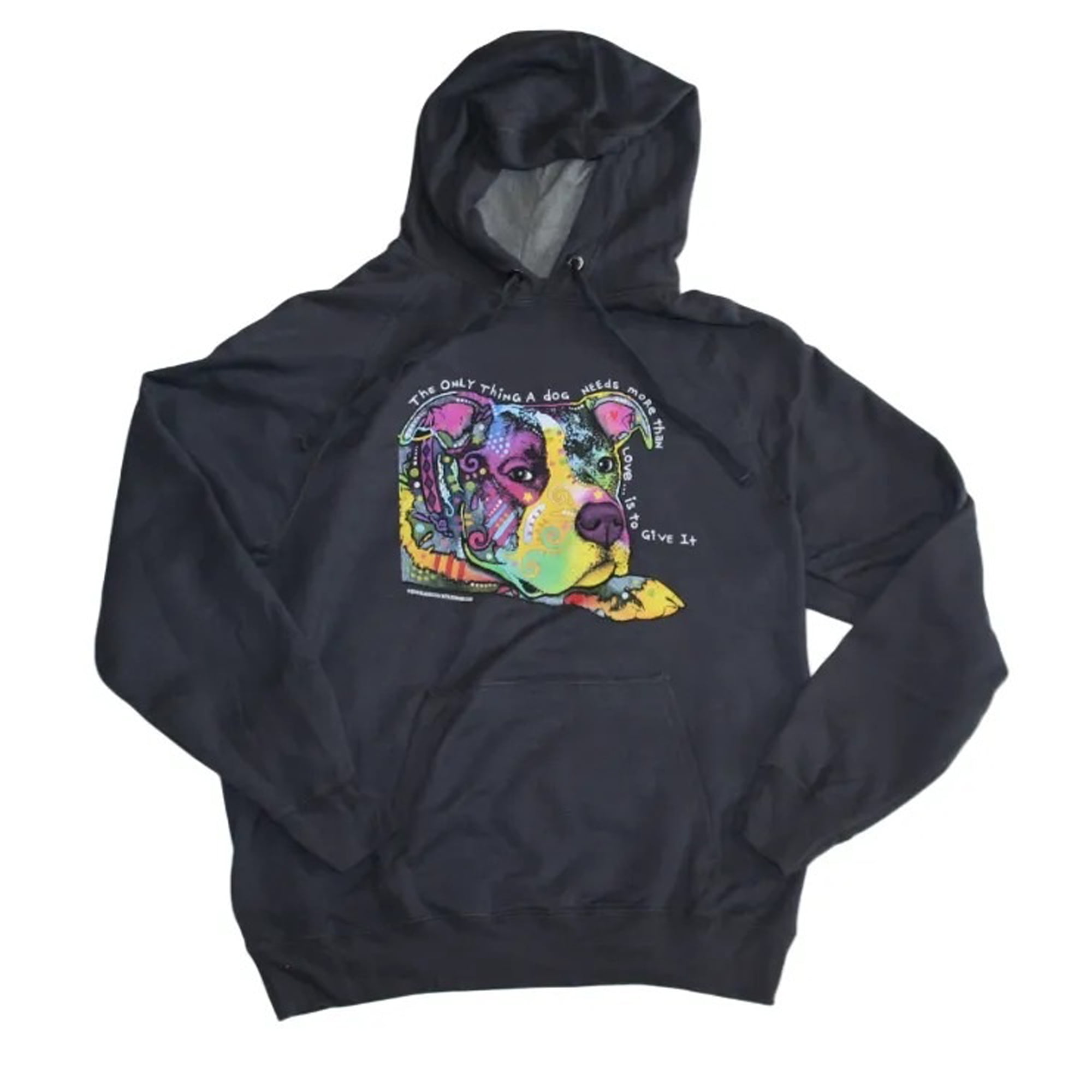 Pit Bull Only Thing a Dog Needs More Than Love Men's Hoodie (XL ...