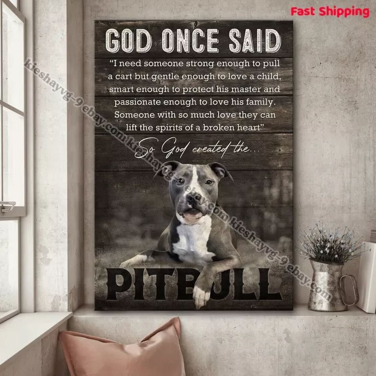 Pit Bull Poster - Amazing Pit Bull Poster - Gift For Pit Bull Lover ...