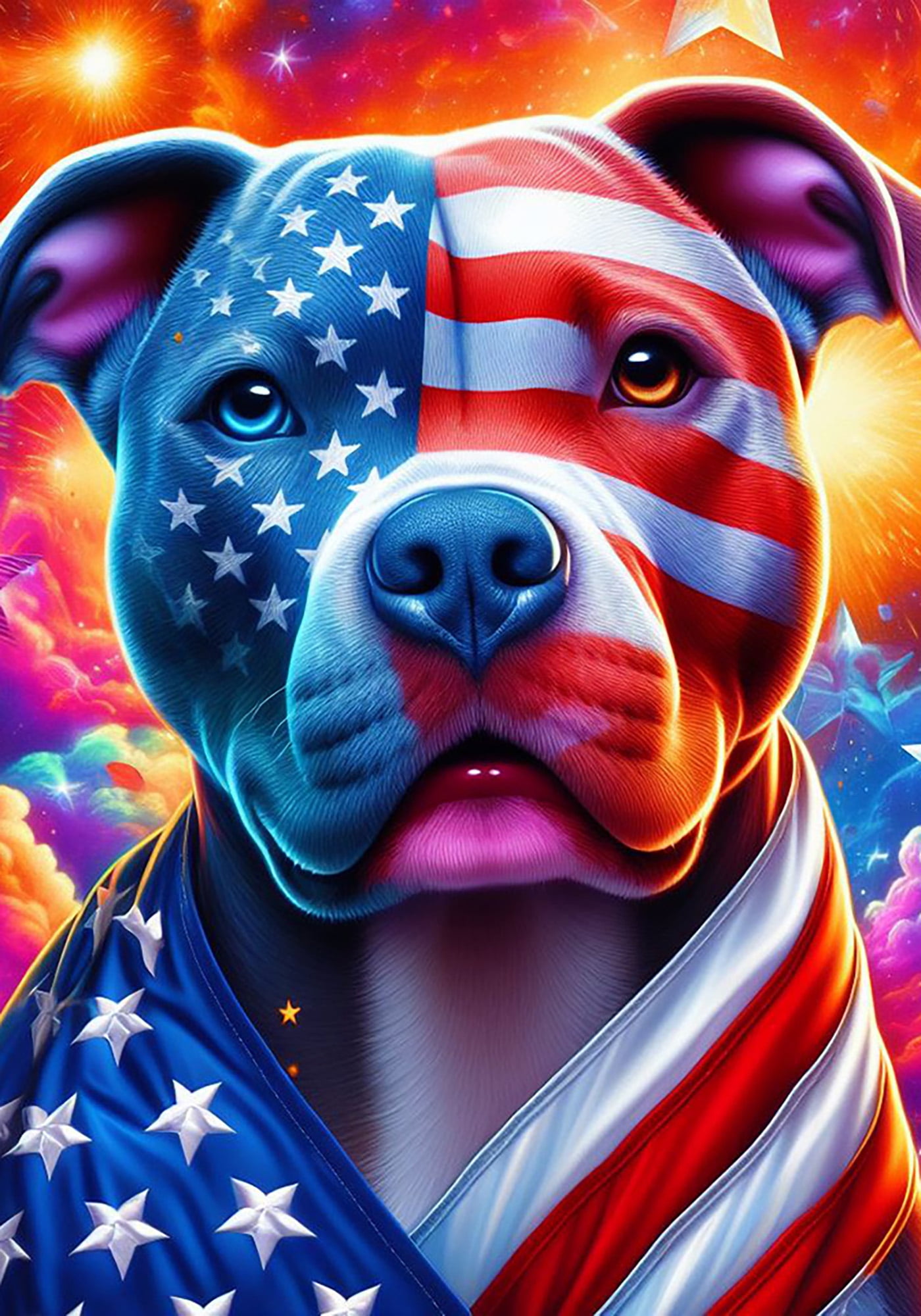 Pit Bull Red - Best of Breed DCR Patriotic I Garden Flag - Walmart.com