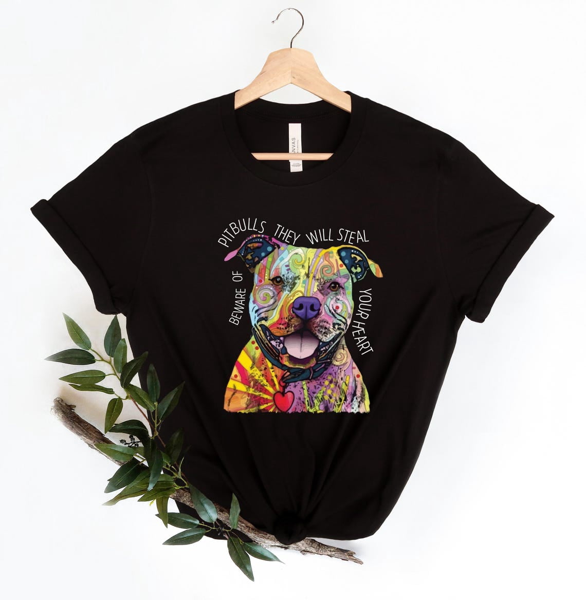 Pit Bull T-Shirt, Neon Beware Of Pit Bulls Tee, Dog Shirt, Beware Of ...