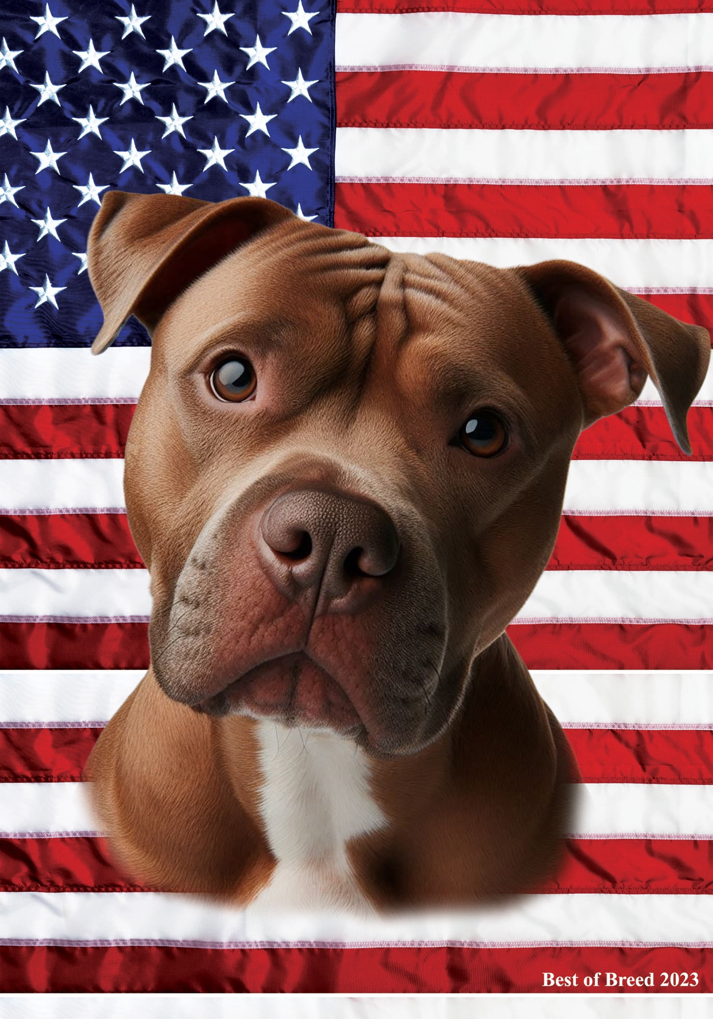 Pit Bull Terrier - Best of Breed All-American Patriotic III House Flags ...