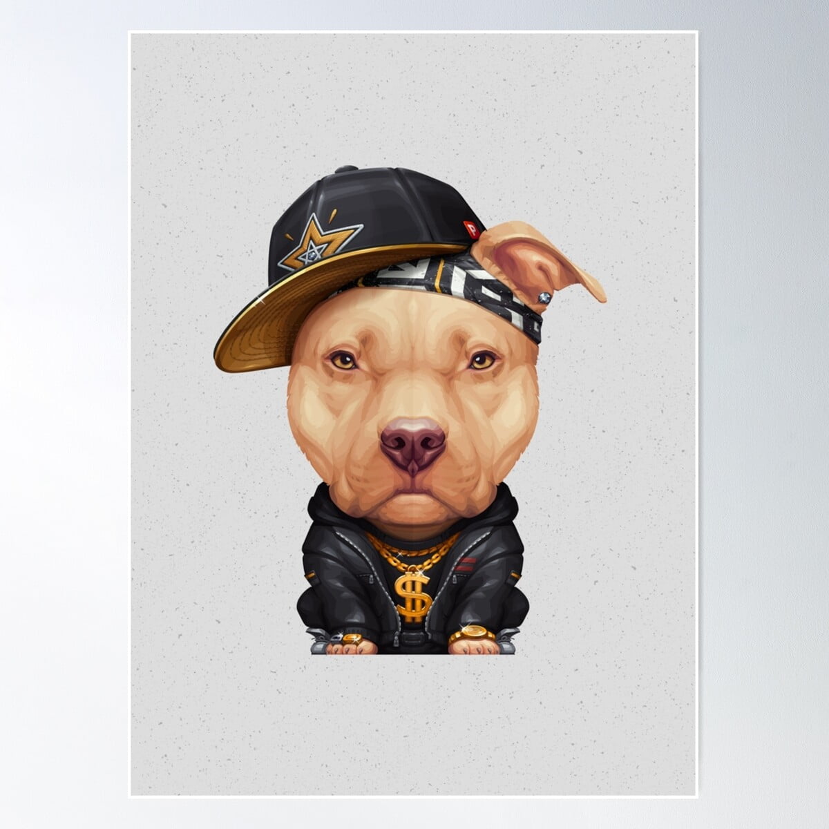 Pit Bull Terrier Hip-Hop Super Star Poster, 16x24 UNFRAMED - Walmart.com