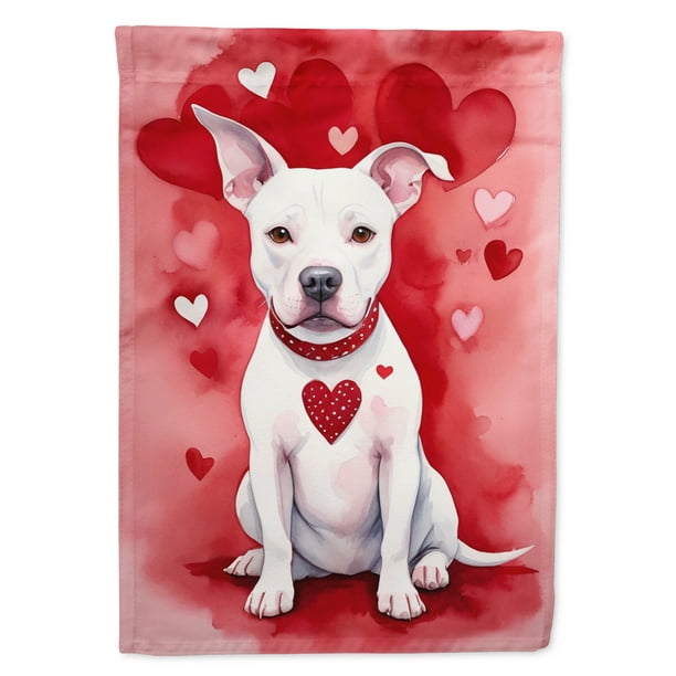 Pit Bull Terrier My Valentine Garden Flag 11.25 in x 15.5 in - Walmart ...
