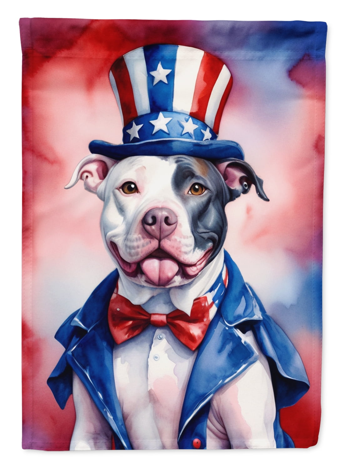 Pit Bull Terrier Patriotic American House Flag 28 in x 40 in - Walmart.com