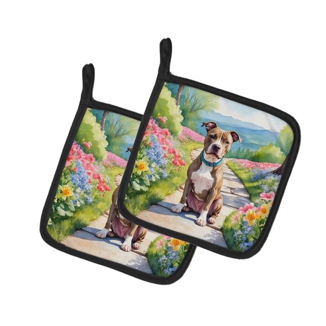 Carolines Treasures DAC6686PTHD 7.5 x 7.5 in. Pit Bull Terrier Spring ...