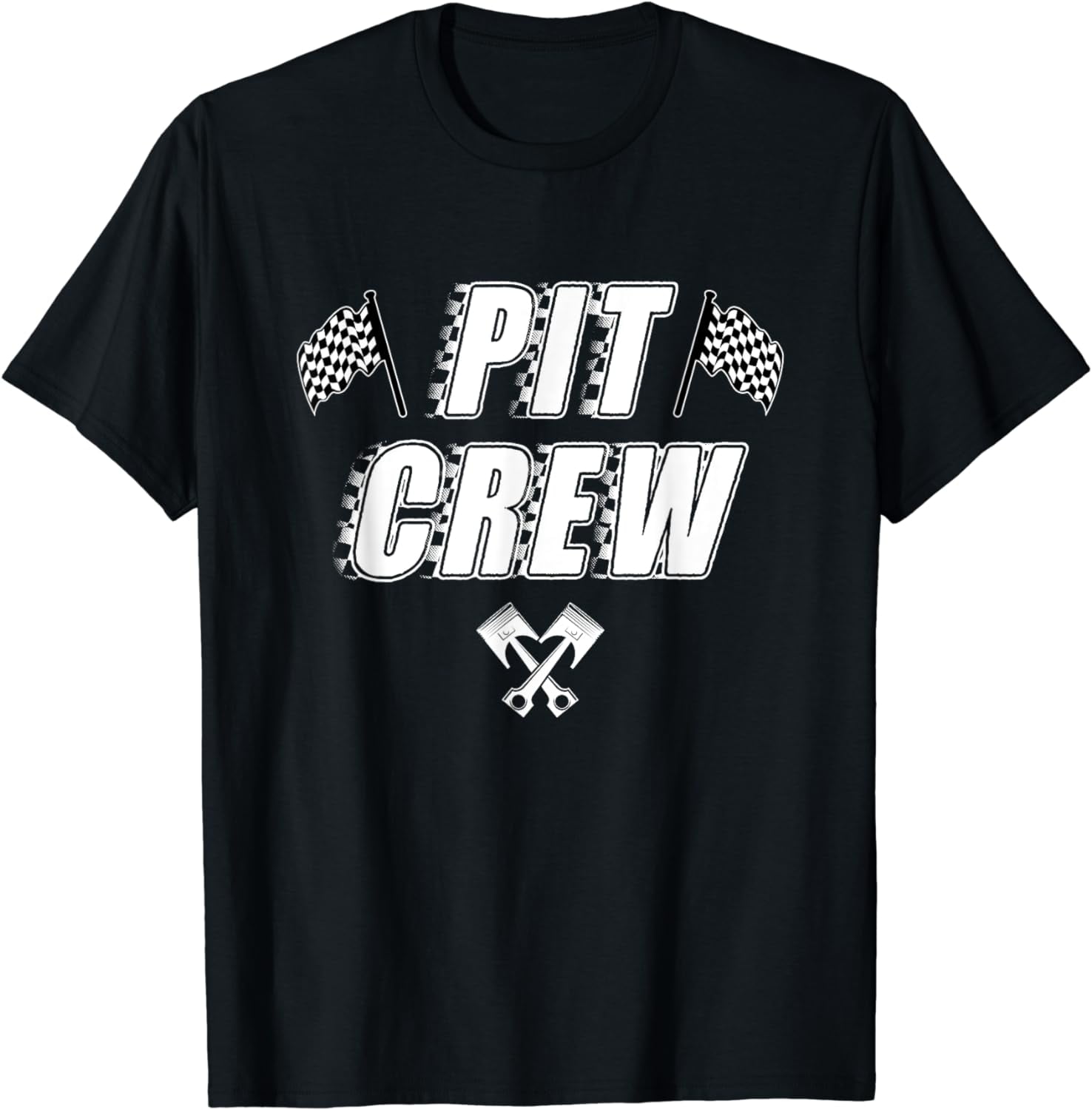 Pit Crew Checkered Flag Car Racing Party Costume T-Shirt - Walmart.com