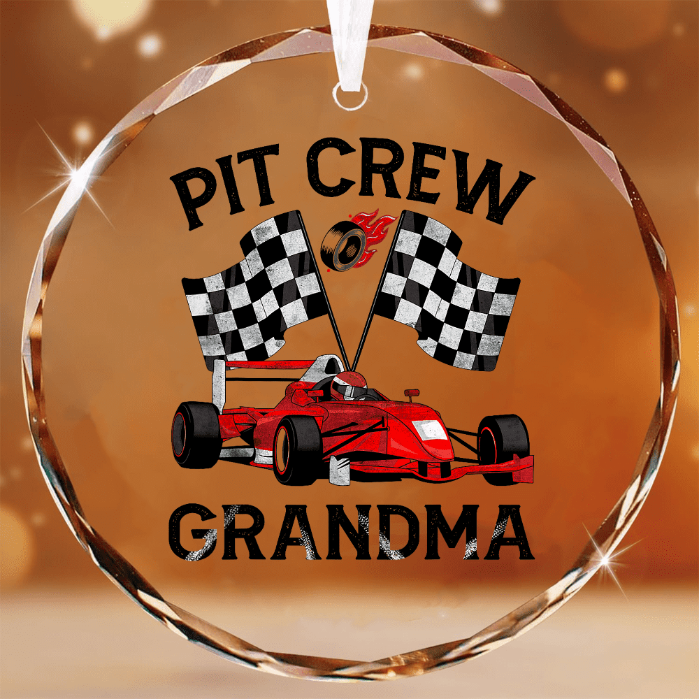 Pit Crew Grandma Race Car Birthday Party Racing Family Ornament Home ...