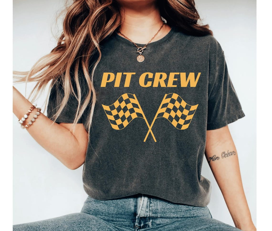 Pit Crew Shirt, Matching Race Car Shirt, Checkered Flag Shirt, Dirt ...