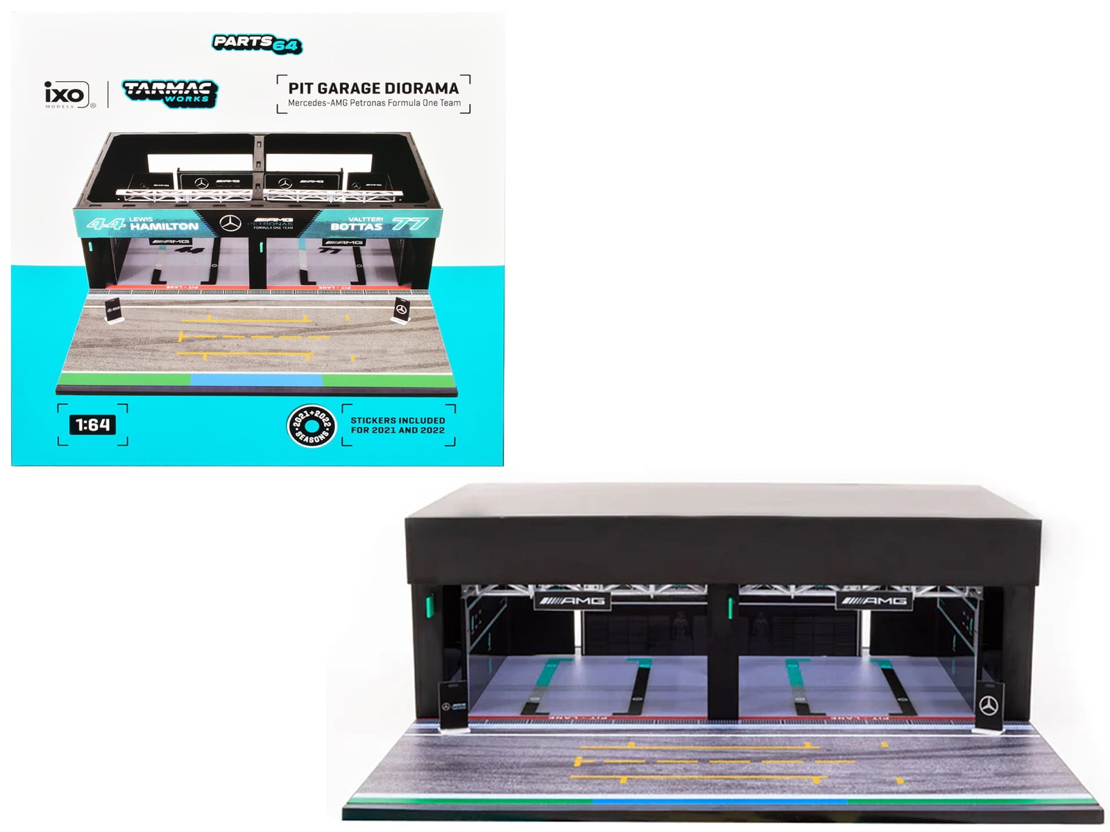 Pit Garage Diorama "Mercedes-AMG Petronas Formula One Team" Display for ...