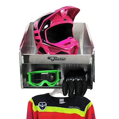 Pit Posse 447 Single Helmet Bay Storage Cabinet Aluminum Shelf Enclosed ...