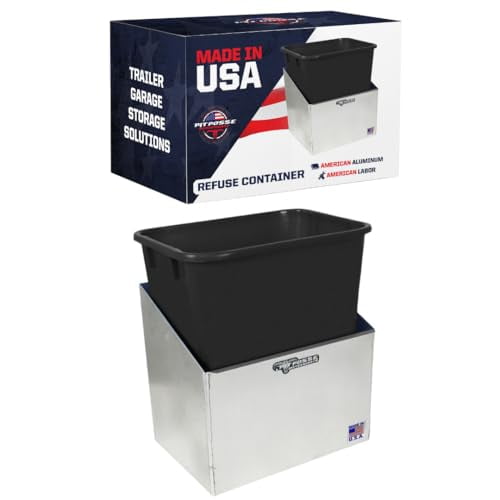 Pit Posse 453 Refuse Container Bin Garage Trash Can Holder Organizer ...