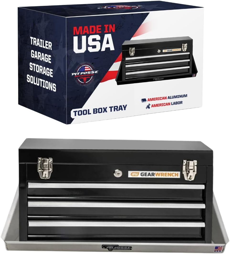 Pit Posse 540 Tool Box Storage Holder Tray Shelf Aluminum Cabinet ...