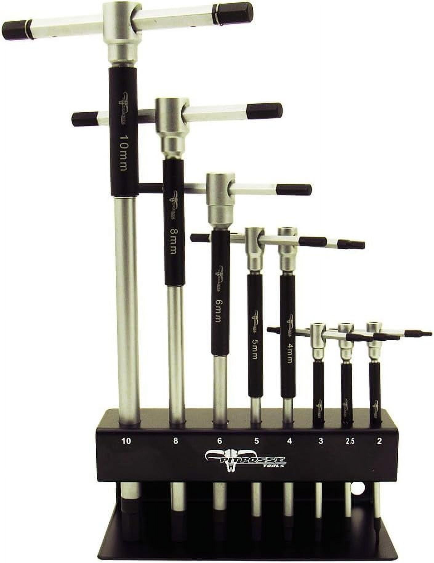 Pit Posse 8pc Metric T-Handle Hex Allen Key Wrench Tool Set - 3-Way ...