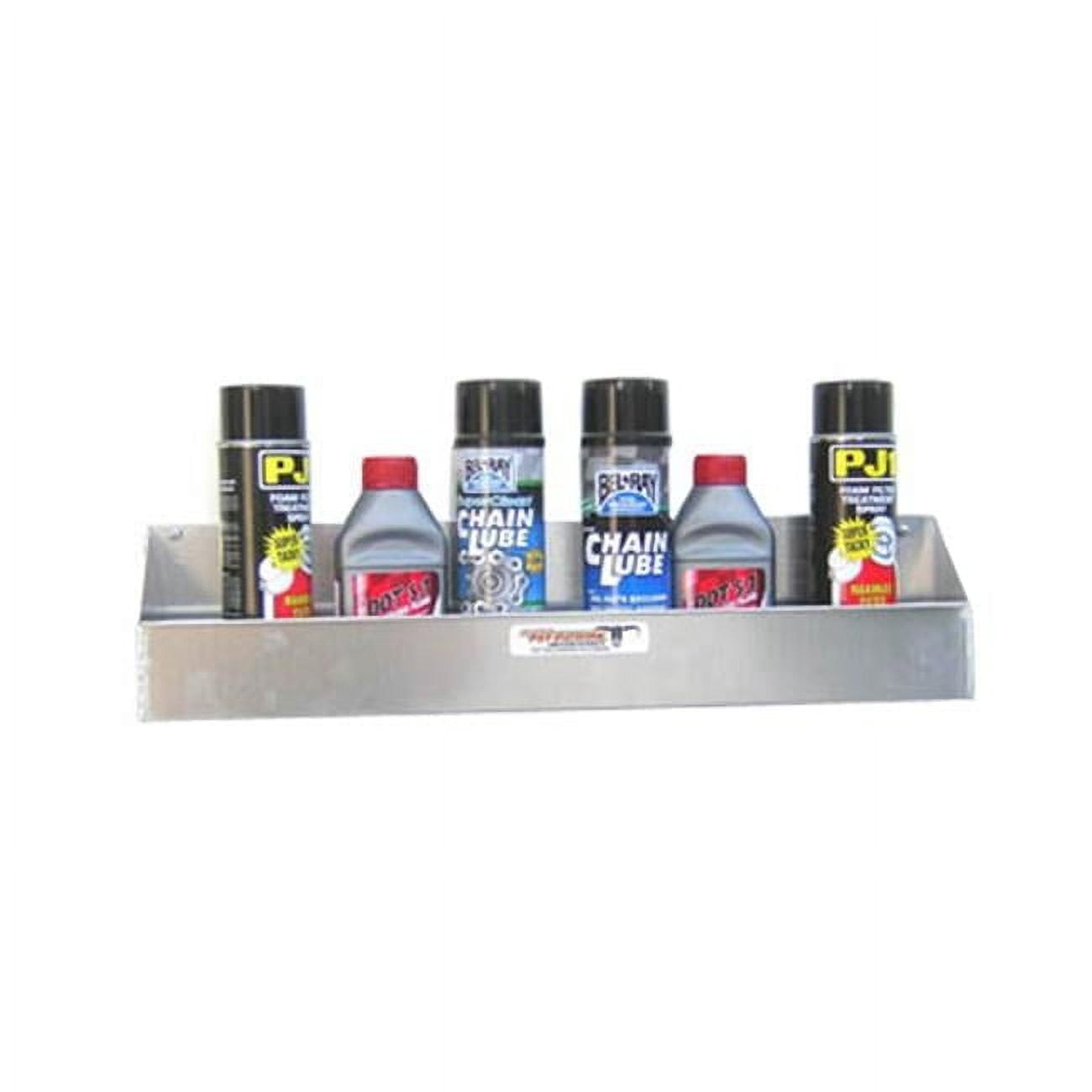 Pit Posse Mount Aerosol Shelf - Silver - 4in.H x 6in.W x 33in.L ...