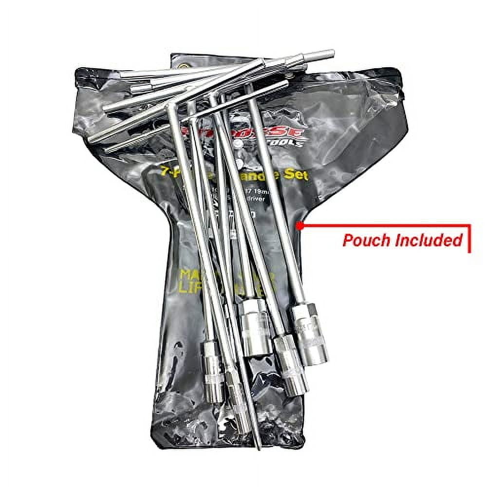 Pit Posse PP191 7PC Metric T-Handle Socket Wrench Set 8-19mm (7 Piece ...