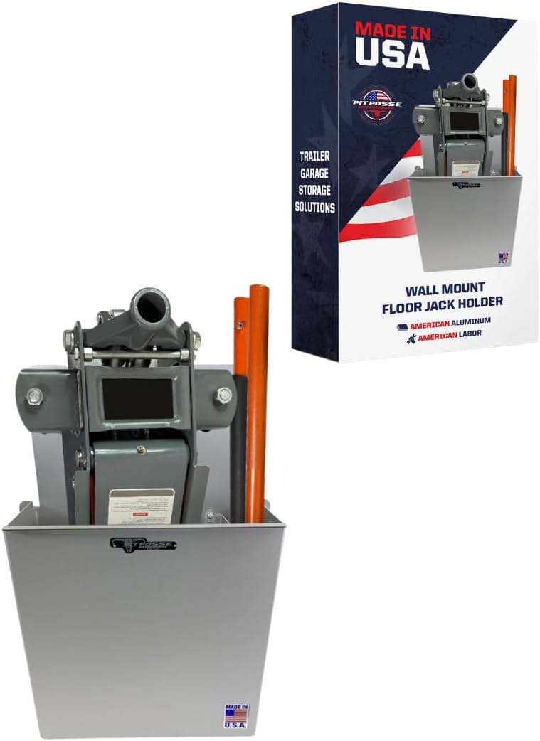 Pit Posse PP3351 Aluminum Wall Mount Floor Jack Holder Pouch Stabilizer ...
