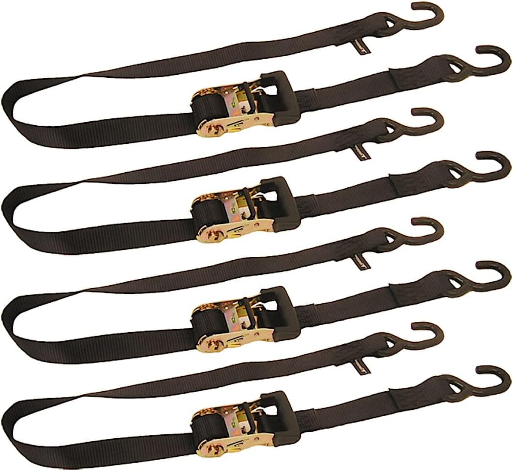 Pit Posse RT08-2 Burly Ratchet Strap Tie Down 1.5 x 72 Two Pairs ...