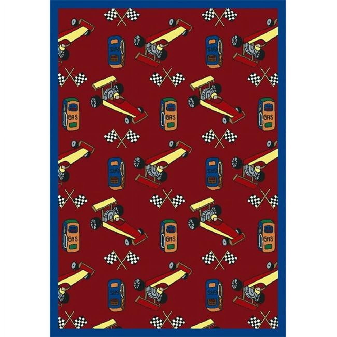 Pit Stop Red Rug - WearOn Nylon Machine Tufted- Cut Pile Just for Kids ...