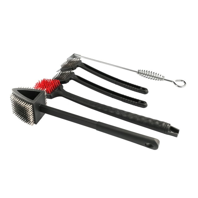 PitMaster King Ultimate 5pc Grill Cleaning Tool Set with Stainless ...