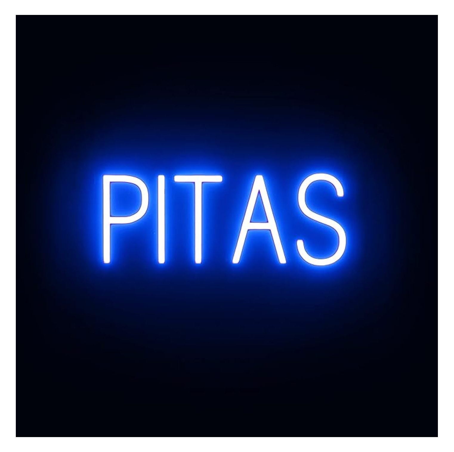 Pitas Sign for Business | Blue LED Open Sign | Restaurant Signage | 18. ...