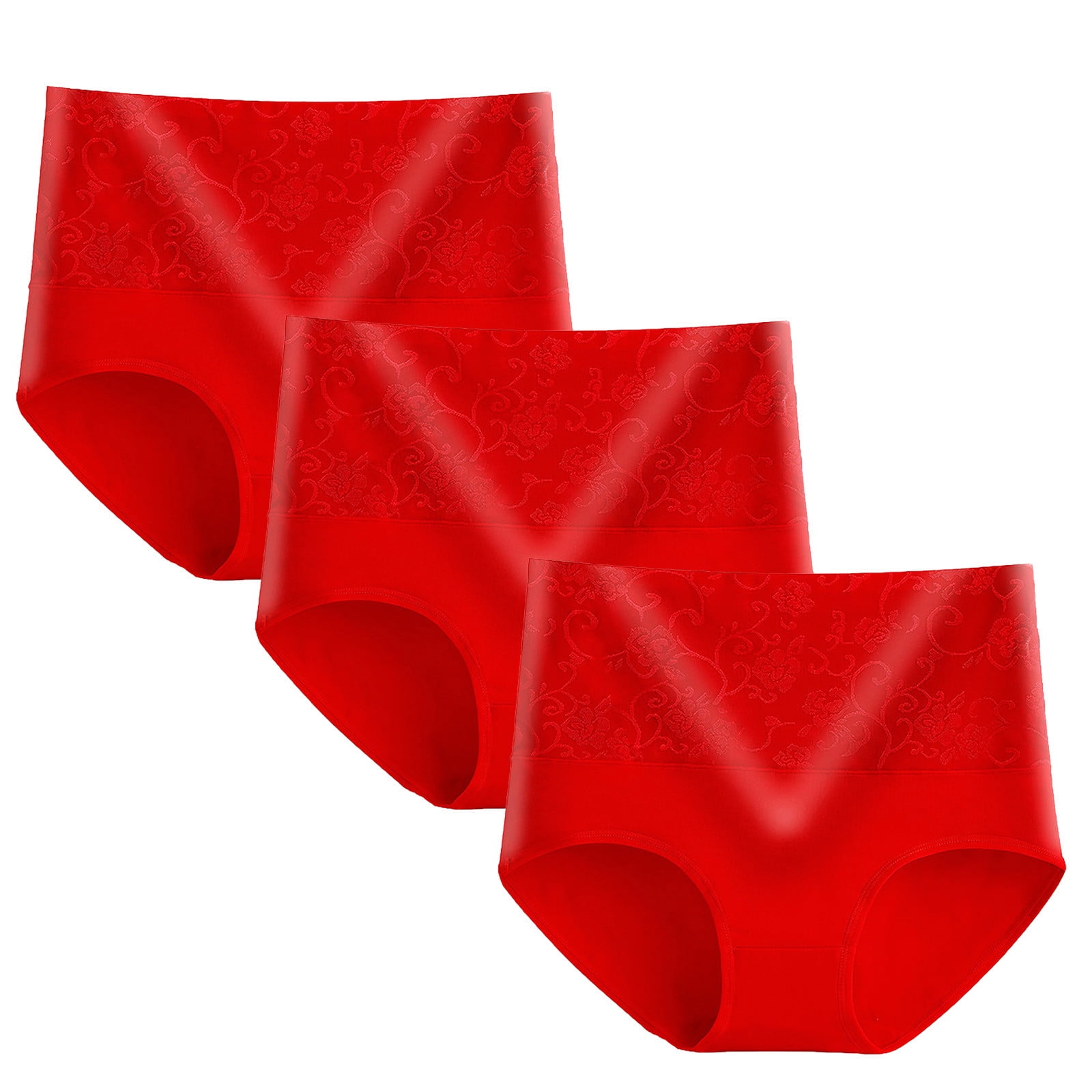 Pitauce 3PC Womens Underwear Sexy Underwear for Women High Waisted Lace ...